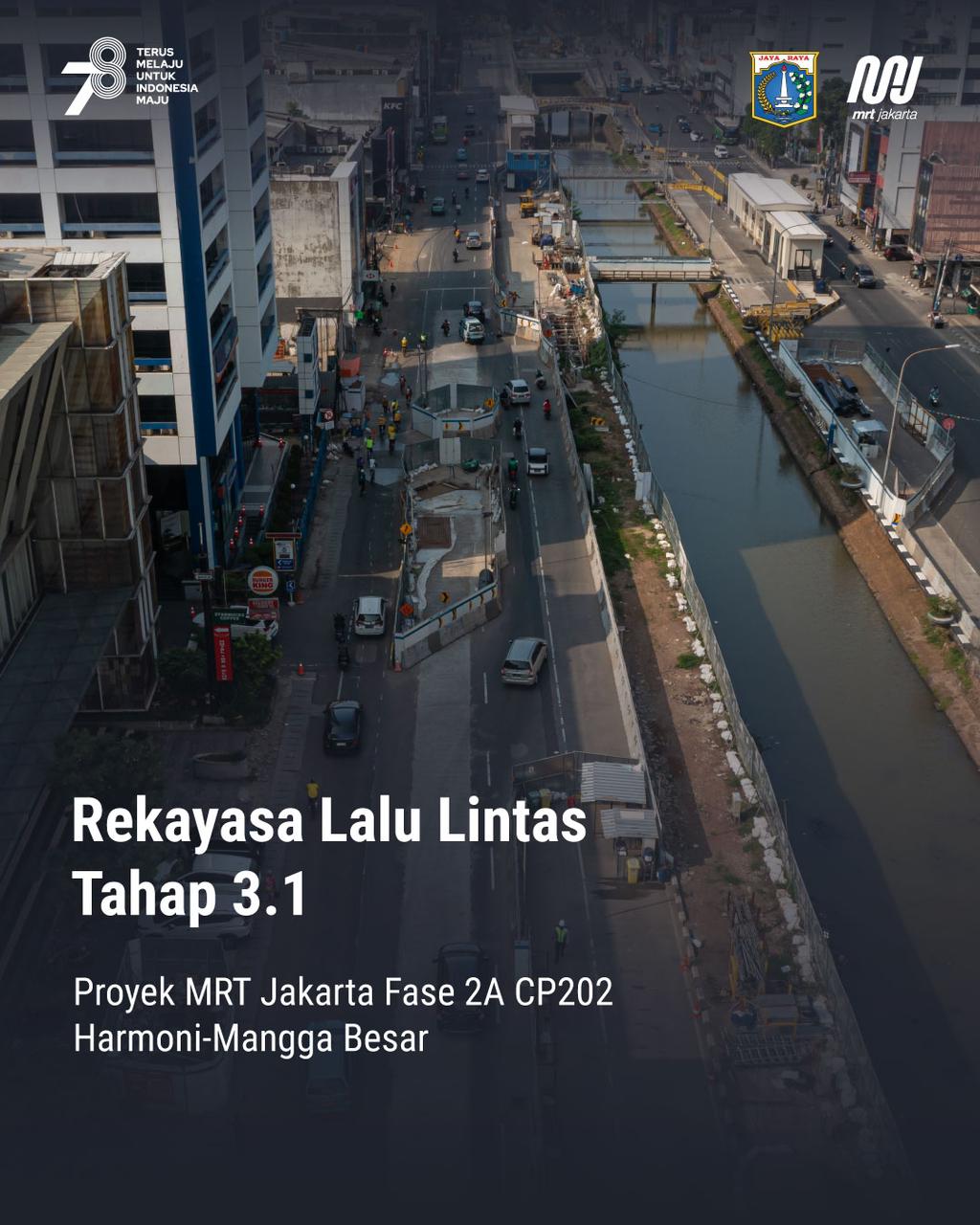 Rute Alternatif Lalu Lintas di Area Pembangunan CP202 MRT Jakarta Periode 26 Agustus--31 ...